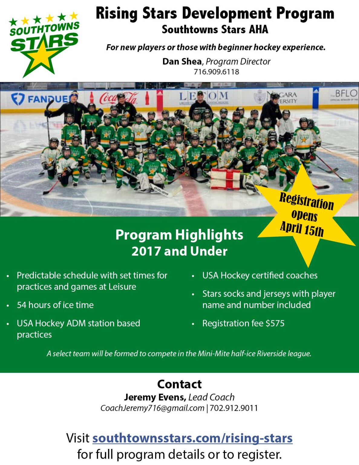 Rising Stars – Southtowns Stars Amateur Hockey Association